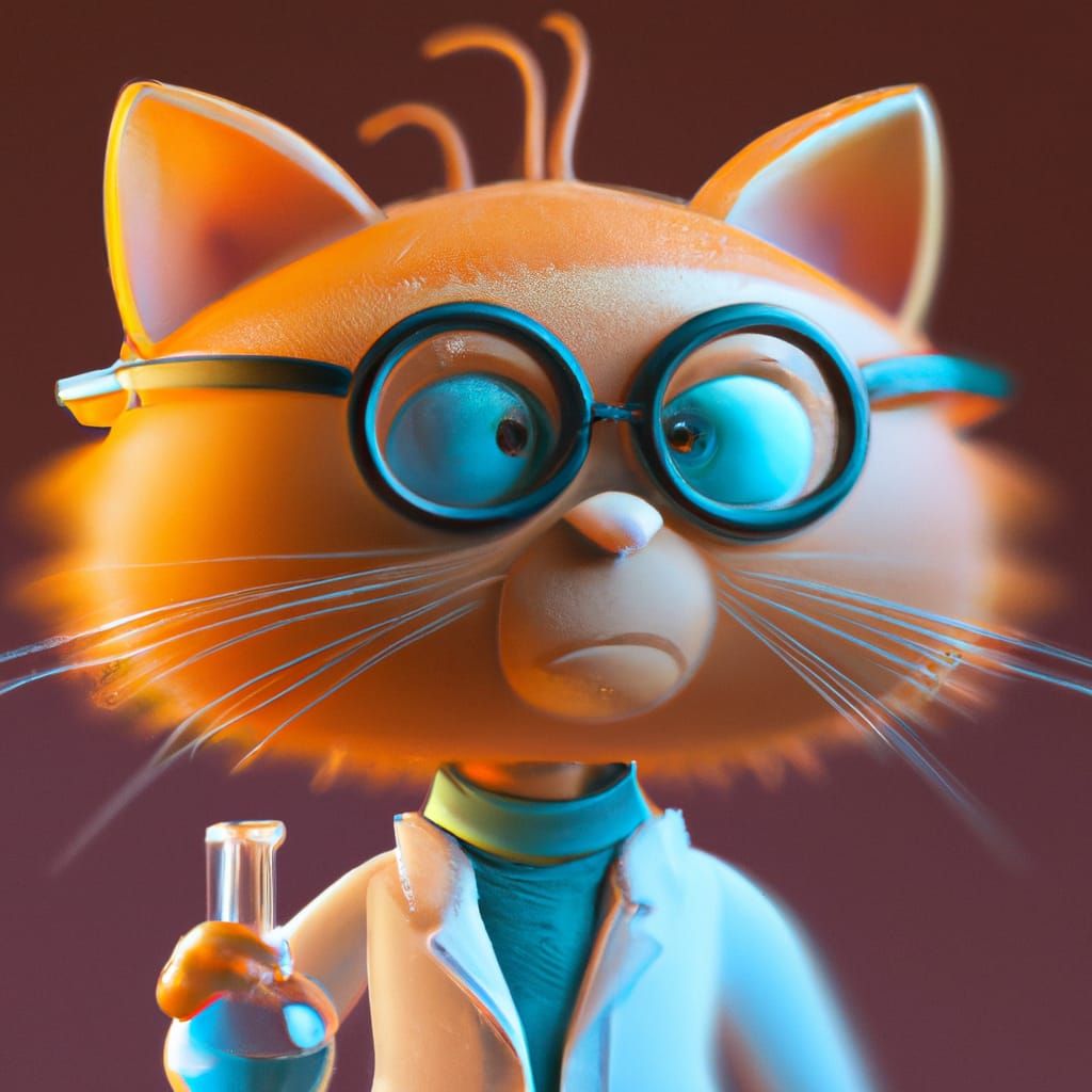 Cat chemist - AI Generated Artwork - NightCafe Creator