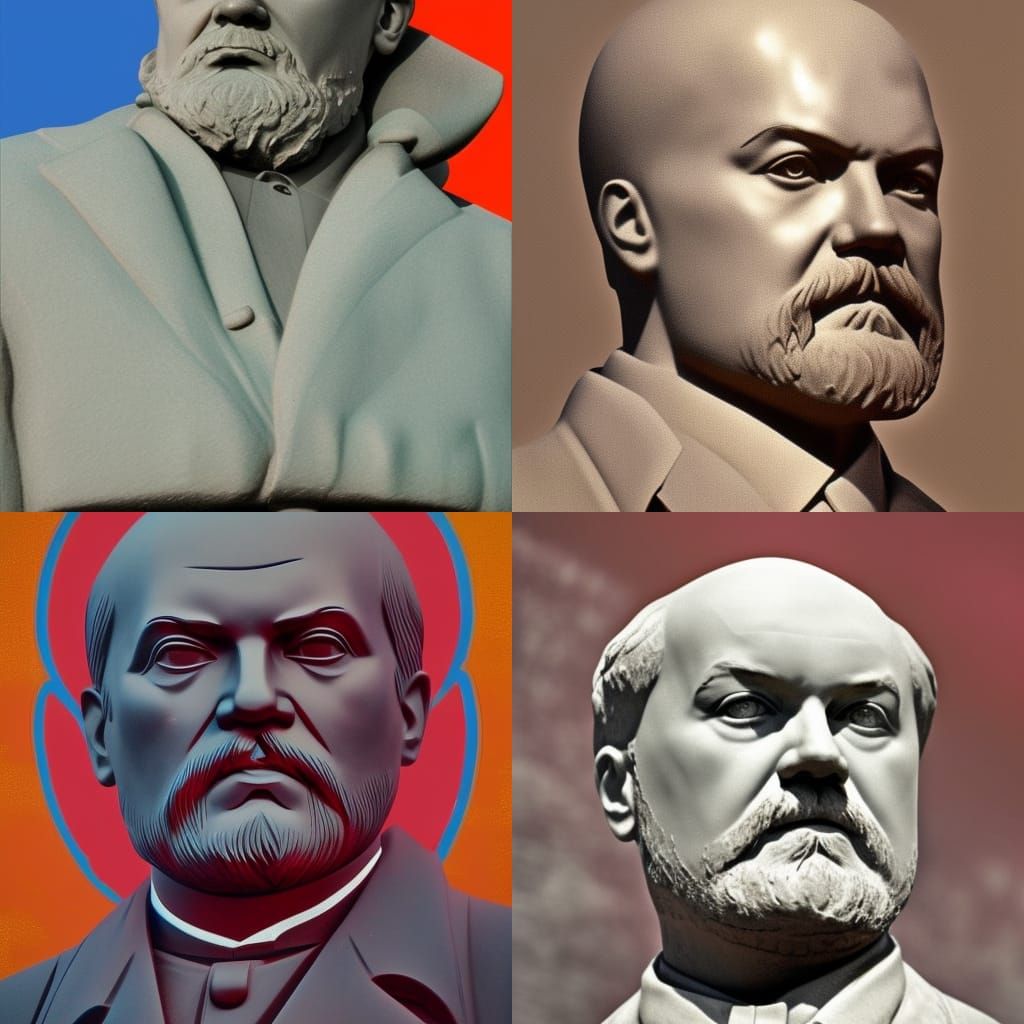 Lenin's Statue in the Russian - AI Generated Artwork - NightCafe Creator
