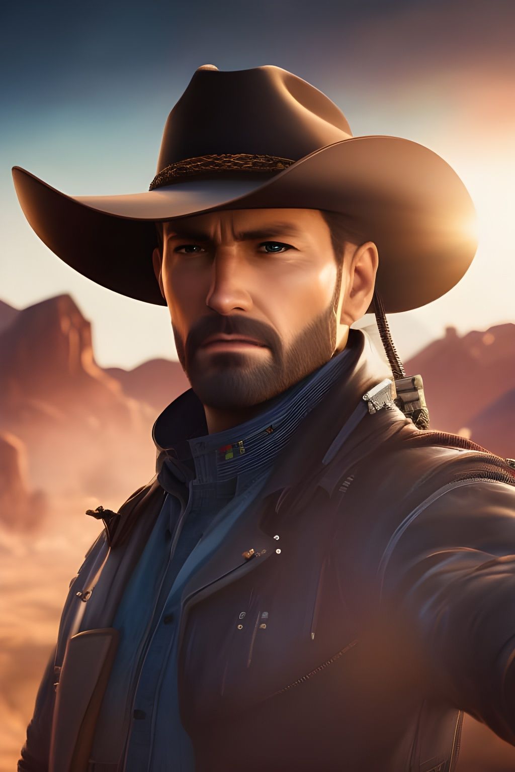 Cowboy Selfie - AI Generated Artwork - NightCafe Creator