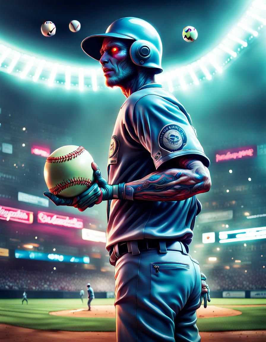 Alien Baseball - AI Generated Artwork - NightCafe Creator
