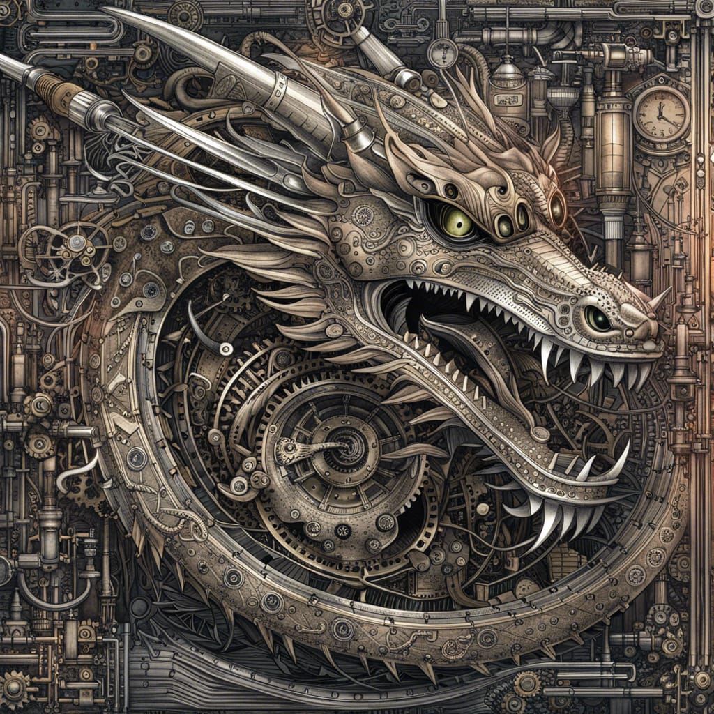 A Clockwork Dragon - AI Generated Artwork - NightCafe Creator