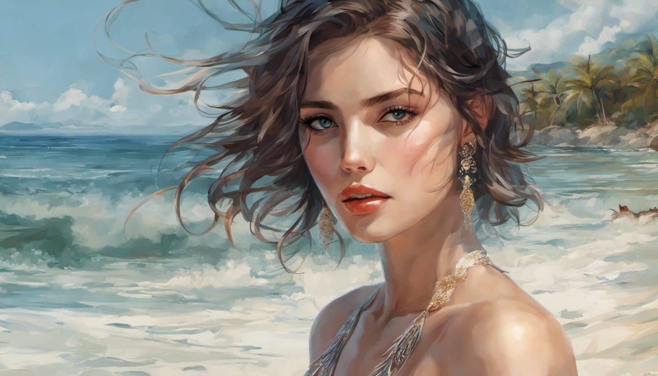 Bikini girl - AI Generated Artwork - NightCafe Creator