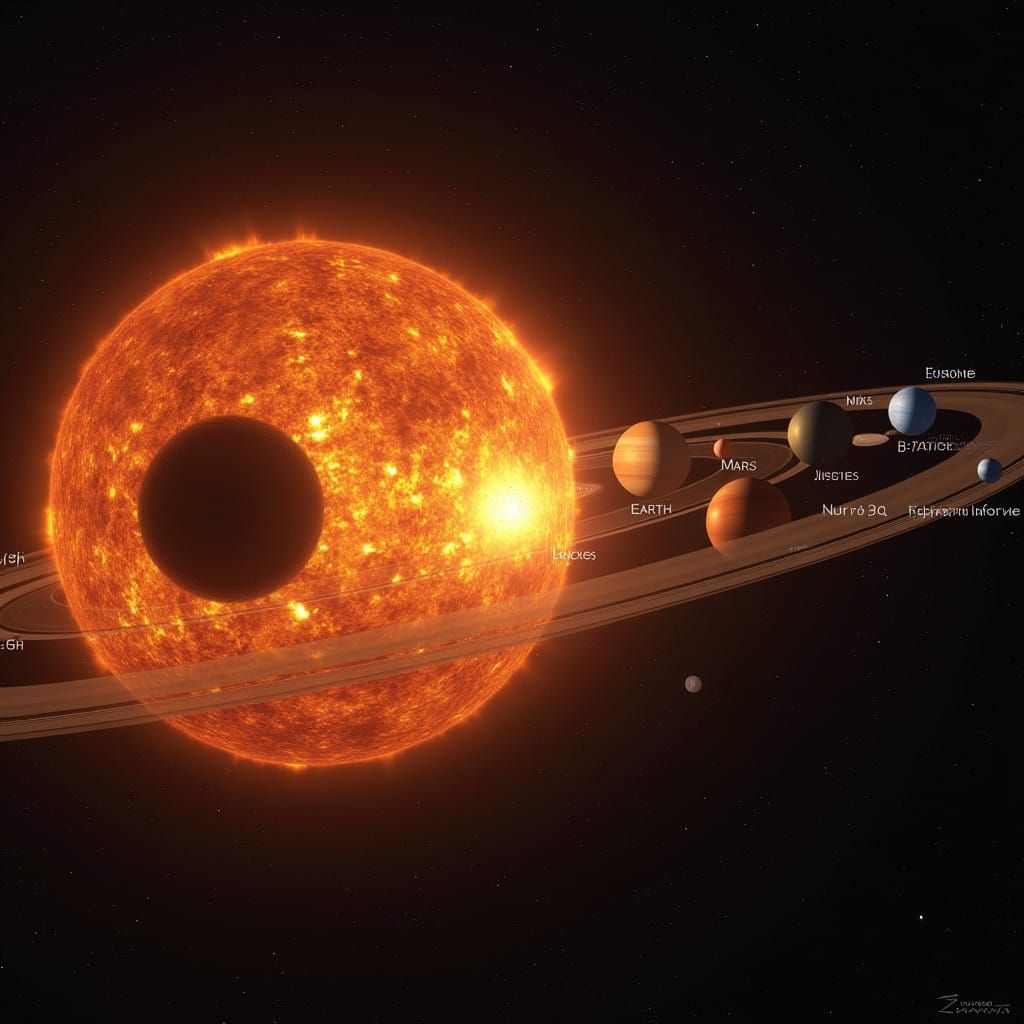 Realistic Solar System Portrait in Stunning 8K Res... - AI Art