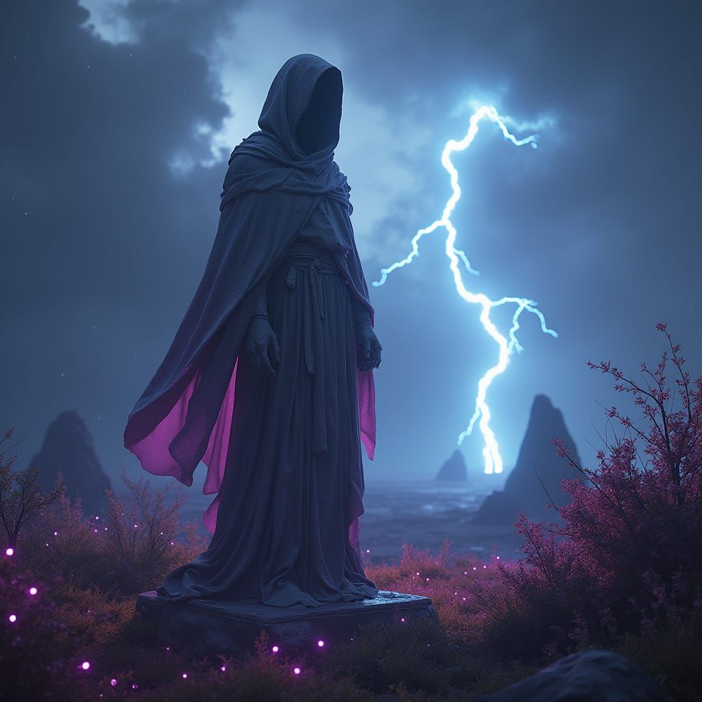 A sacred statue of the man who created the planet