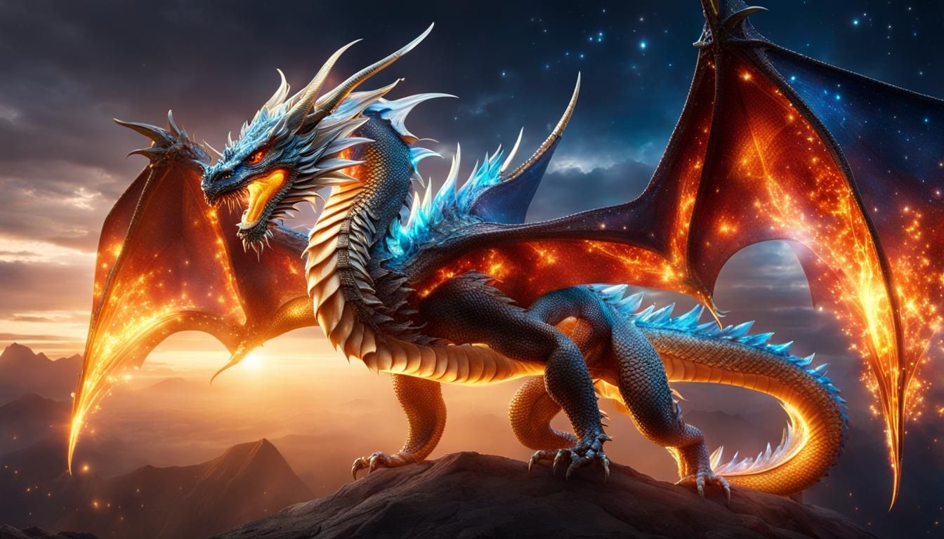 Astral fire dragon - AI Generated Artwork - NightCafe Creator