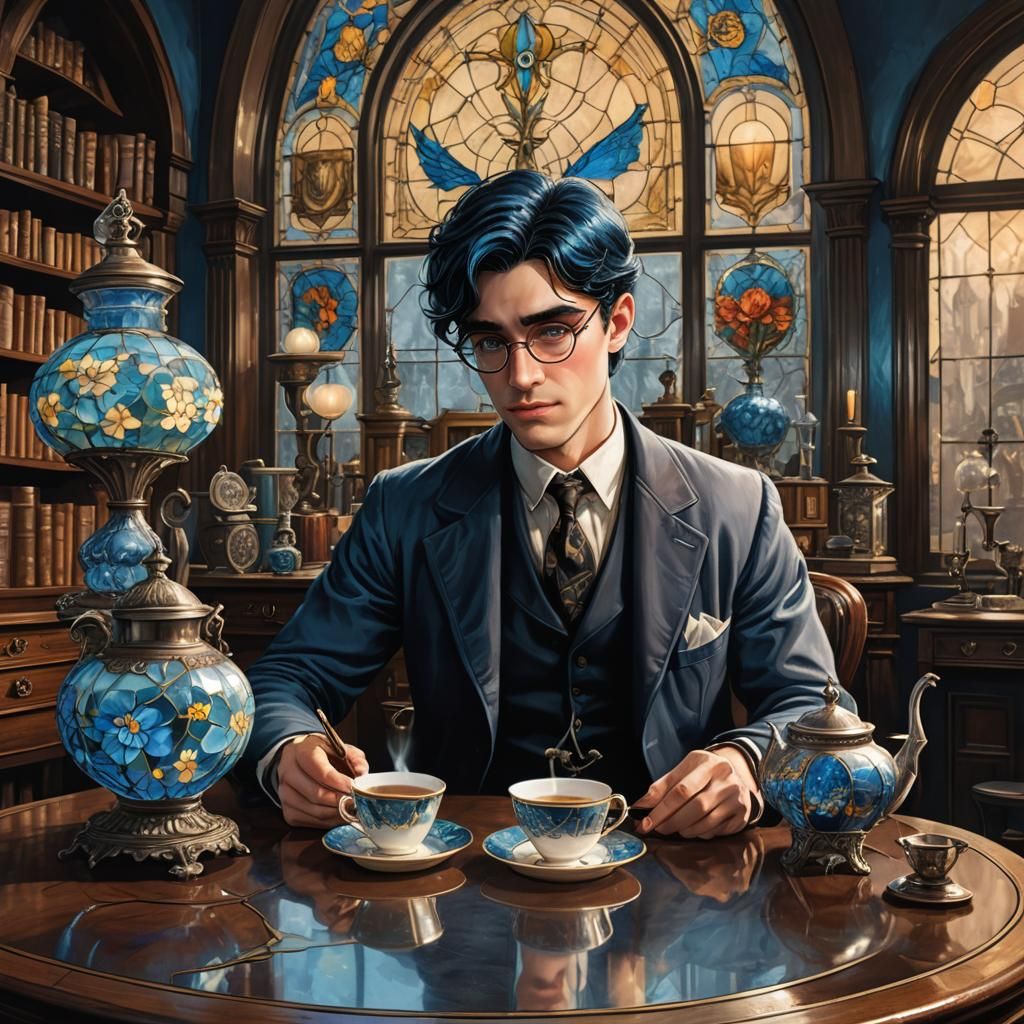 Ravenclaw tea time - AI Generated Artwork - NightCafe Creator