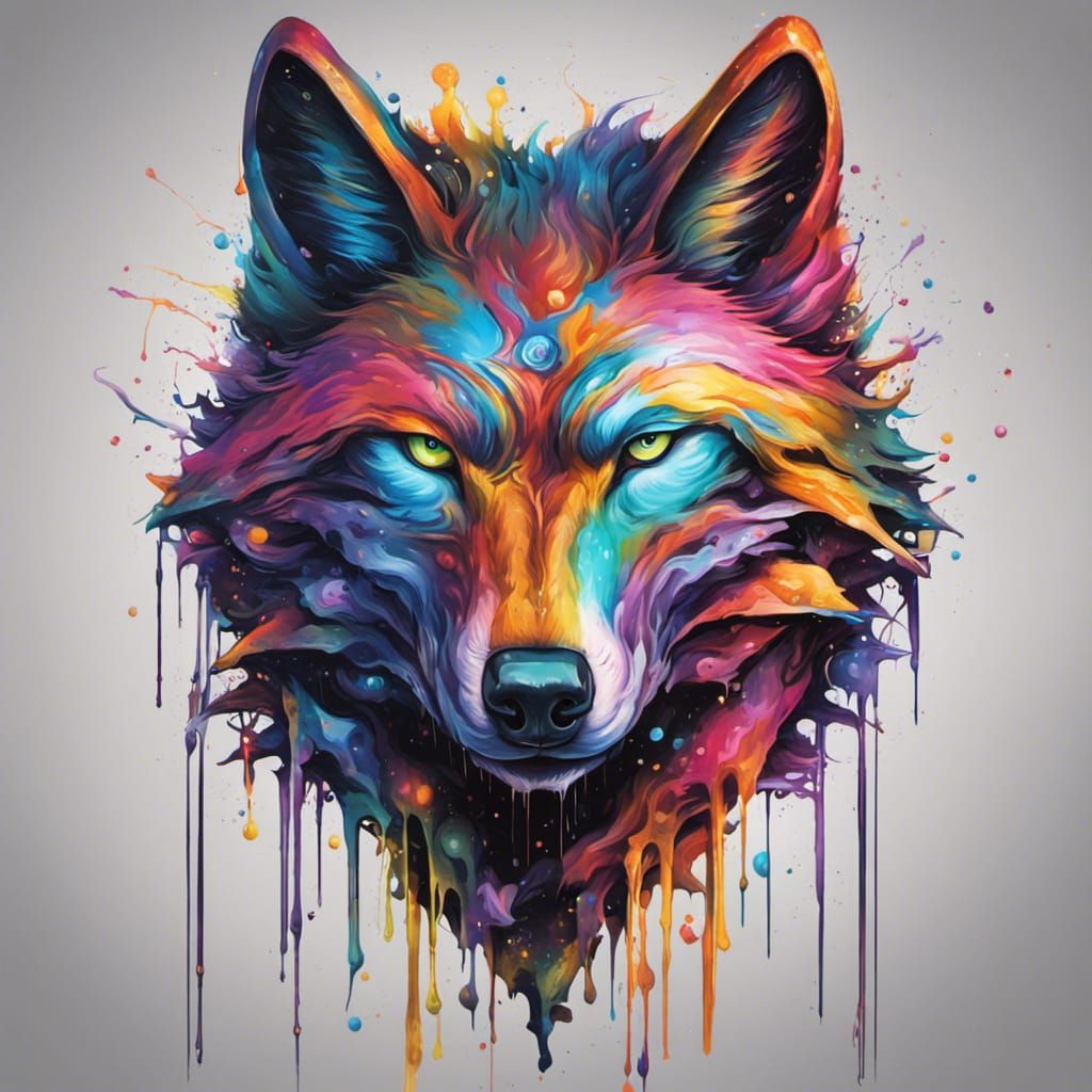 Galactic Wolf - AI Generated Artwork - NightCafe Creator