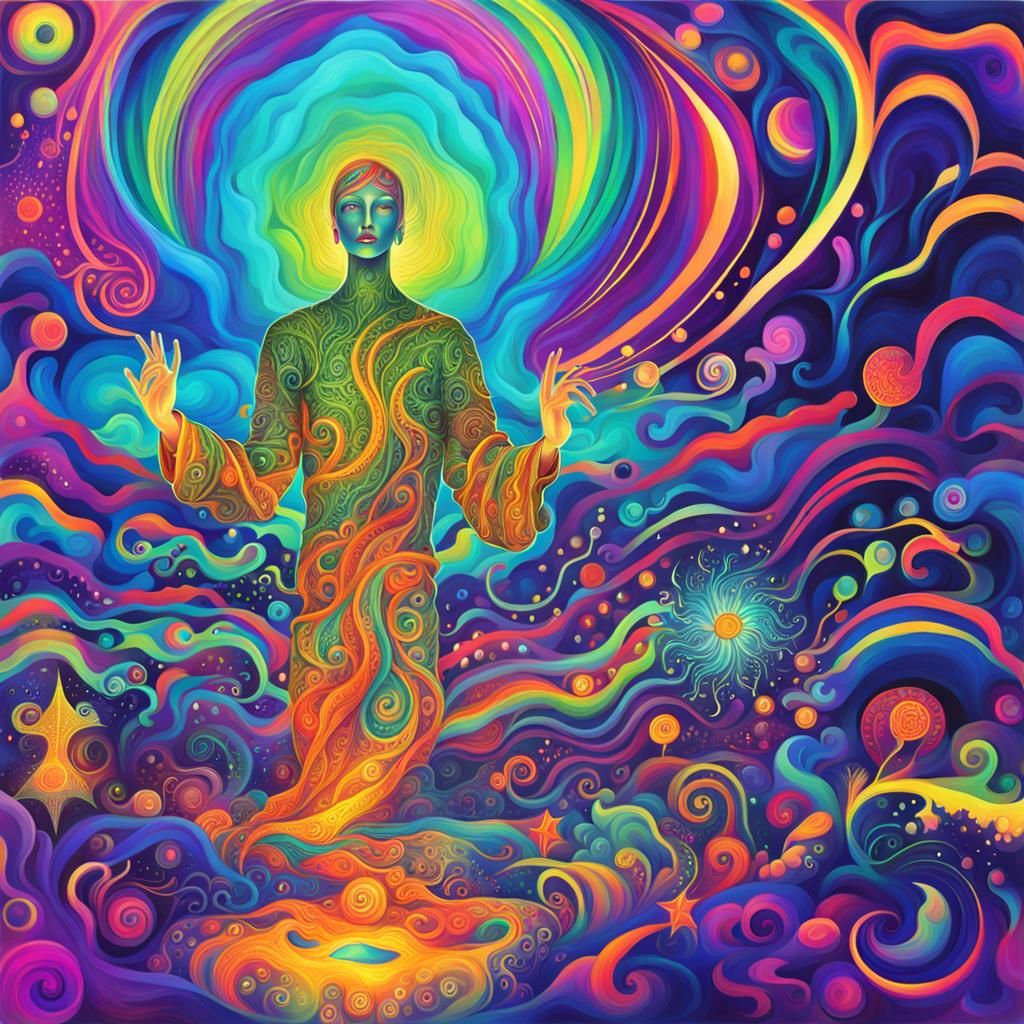 Spirit of Rapture deep color psychedelic art entangled - AI Generated Artwork - NightCafe Creator