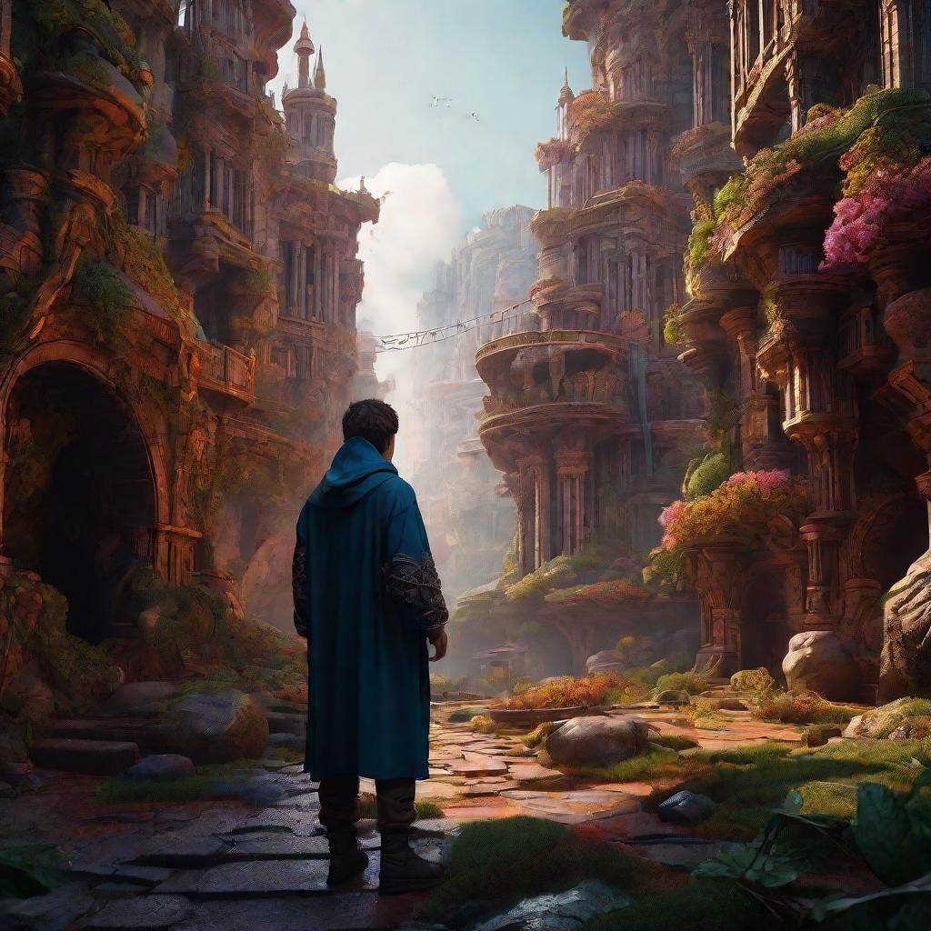 Boy in a imaginary world 2 - AI Generated Artwork - NightCafe Creator