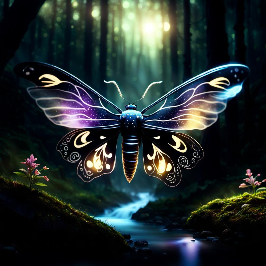 Mysterious Moth - AI Generated Artwork - NightCafe Creator