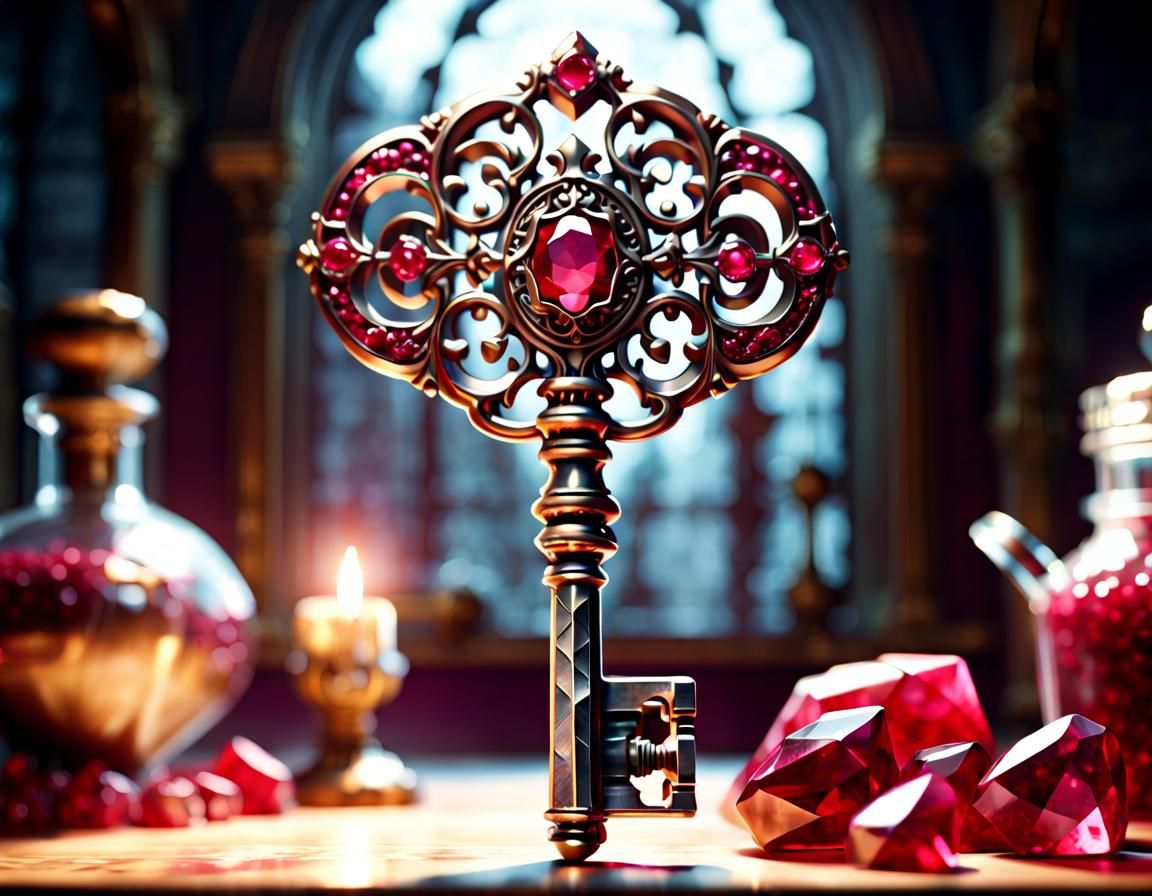 Ruby key - AI Generated Artwork - NightCafe Creator