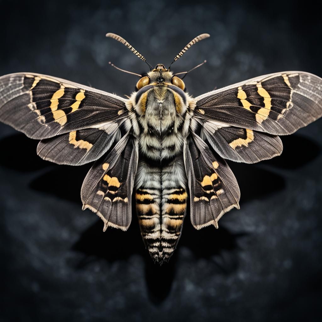 Moth close up - AI Generated Artwork - NightCafe Creator
