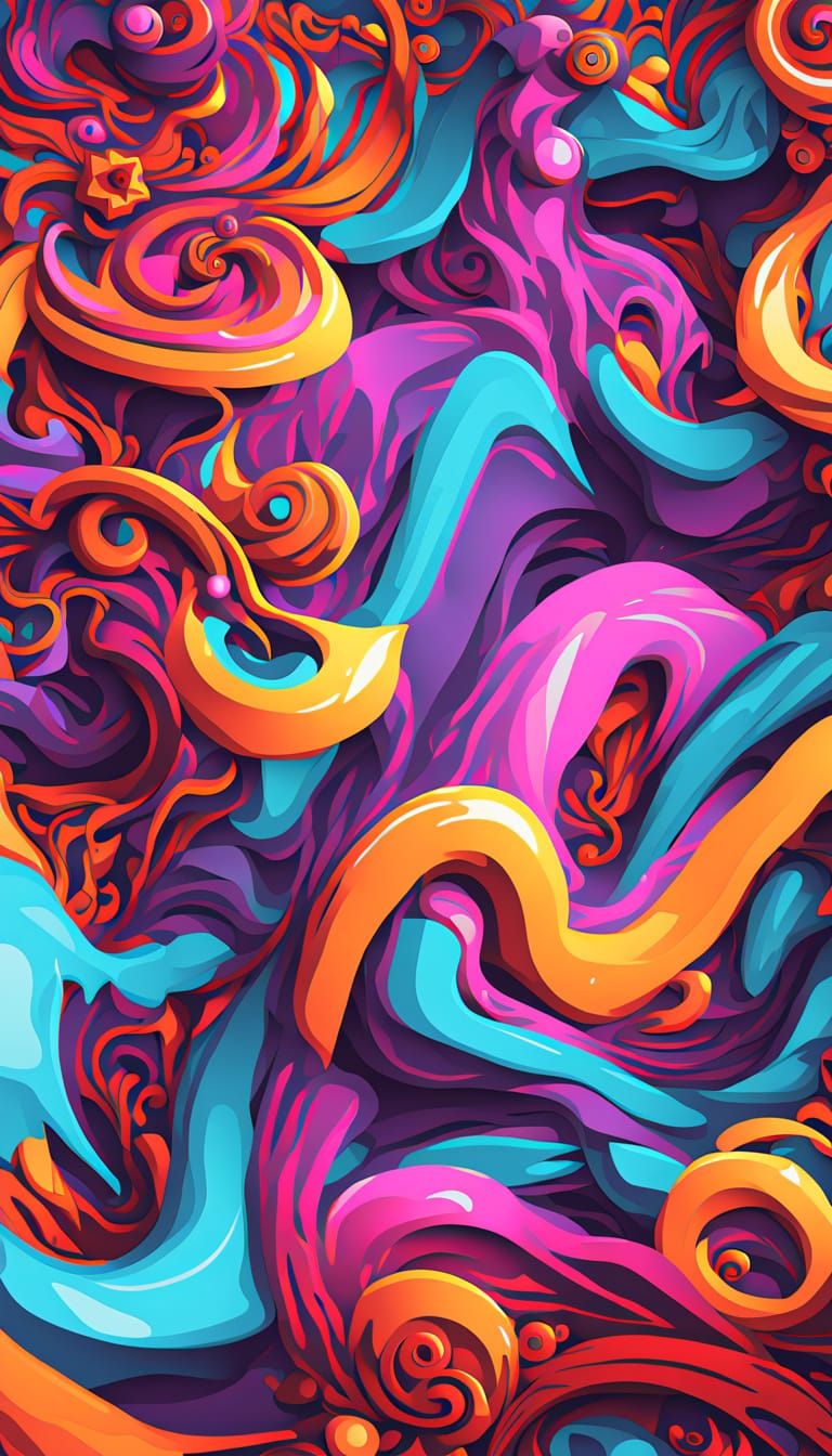 Optical Art create a Morre pattern Illustrating In... - AI Art