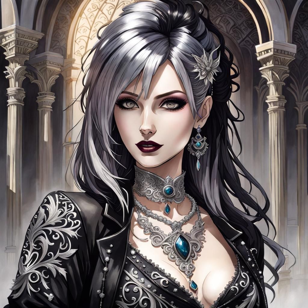 goth goddess - AI Generated Artwork - NightCafe Creator
