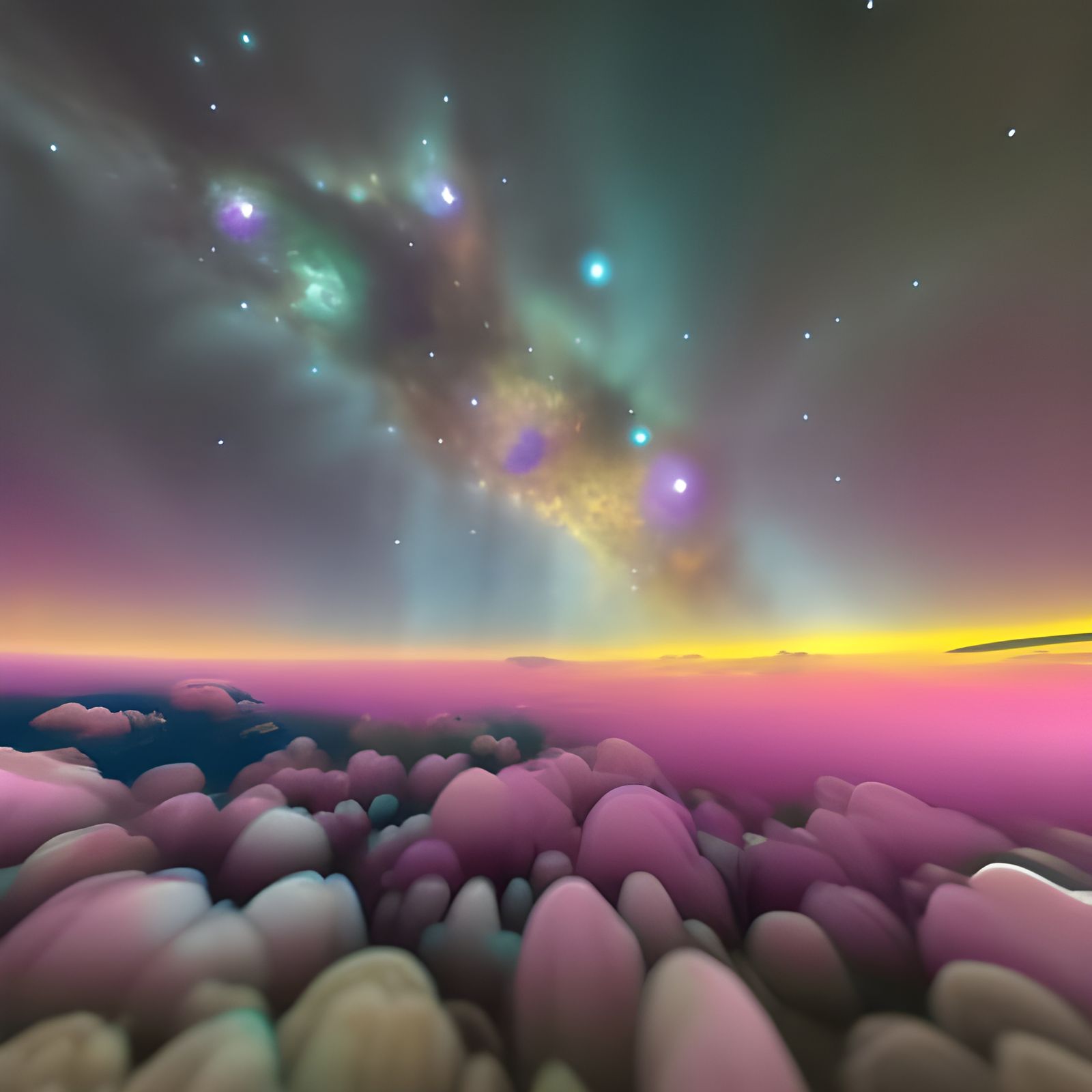 Fluffy Clouds Nebula - AI Generated Artwork - NightCafe Creator