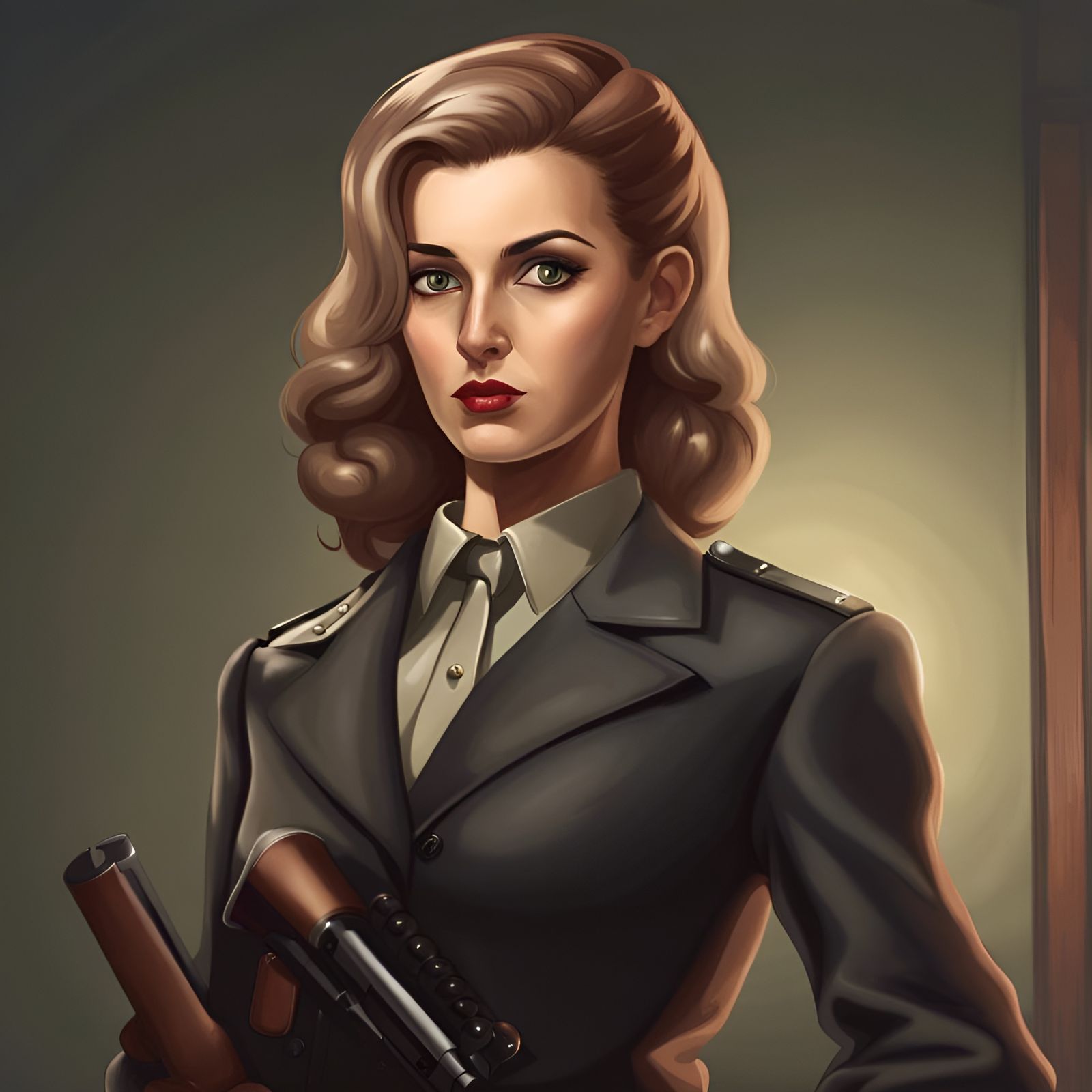 Fascist female secret agent, attractive, realistic - AI Generated ...