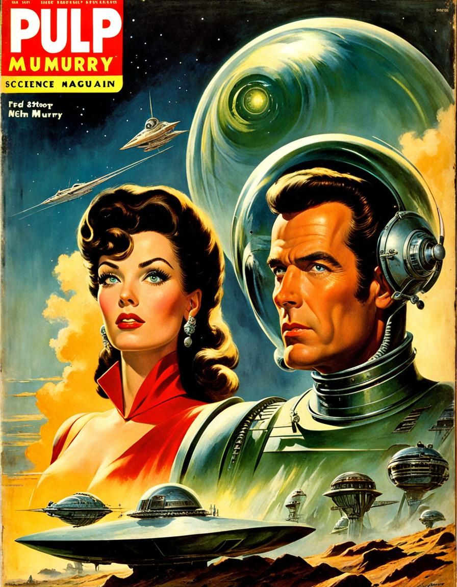 Pulp Sci-Fi Cover #9 - AI Generated Artwork - NightCafe Creator