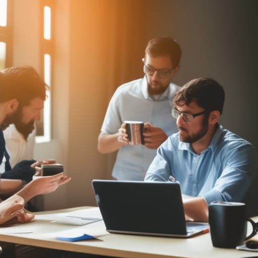 team of developers working on a product backlog refinement using the ...