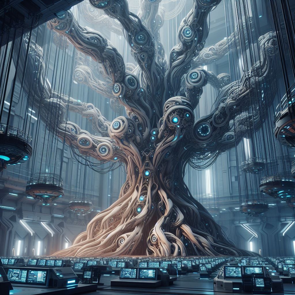 Cybernetic Cable Tree Data Core II - AI Generated Artwork - NightCafe ...