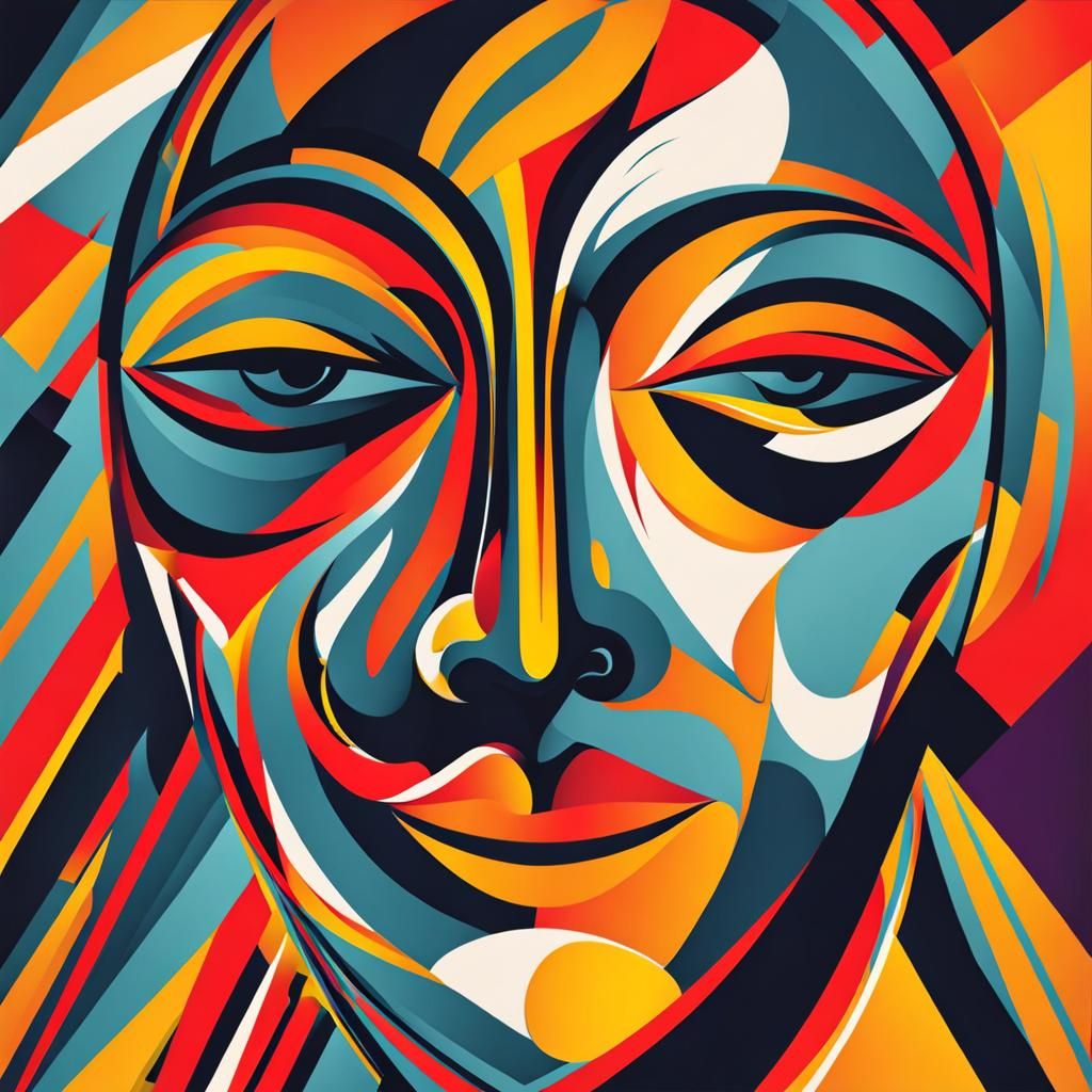 abstract face - AI Generated Artwork - NightCafe Creator