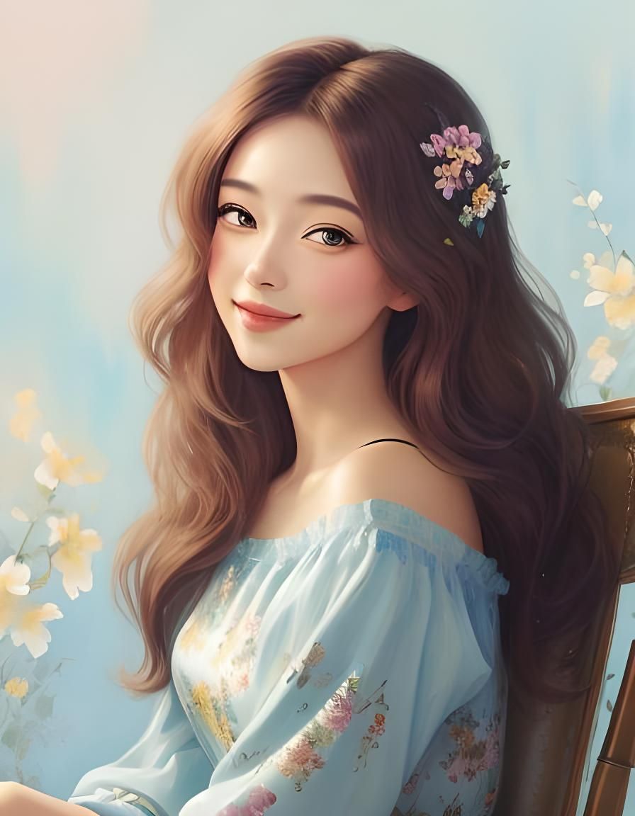 Pretty Teenage #0223 - AI Generated Artwork - NightCafe Creator