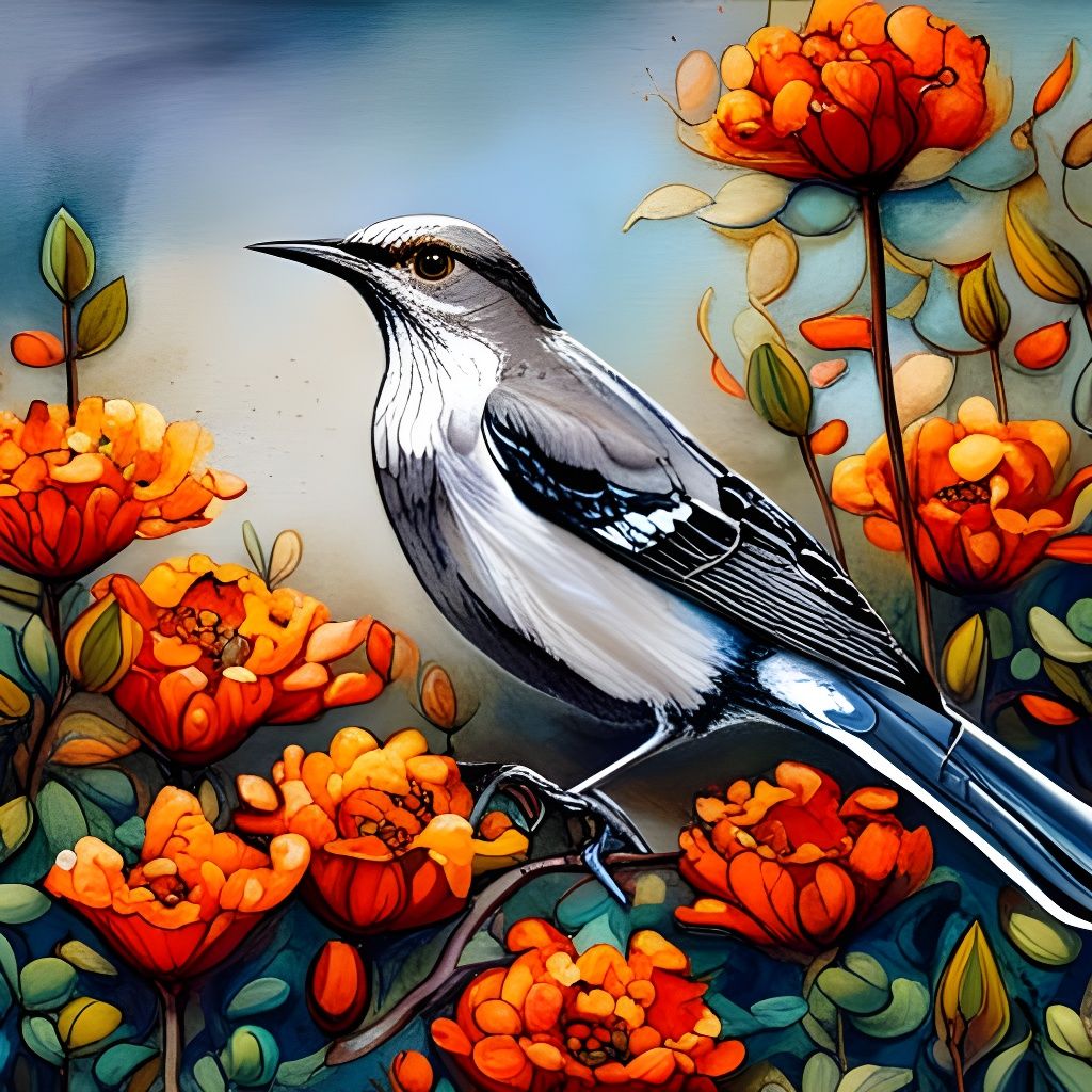 Mockingbird 🧡 - AI Generated Artwork - NightCafe Creator