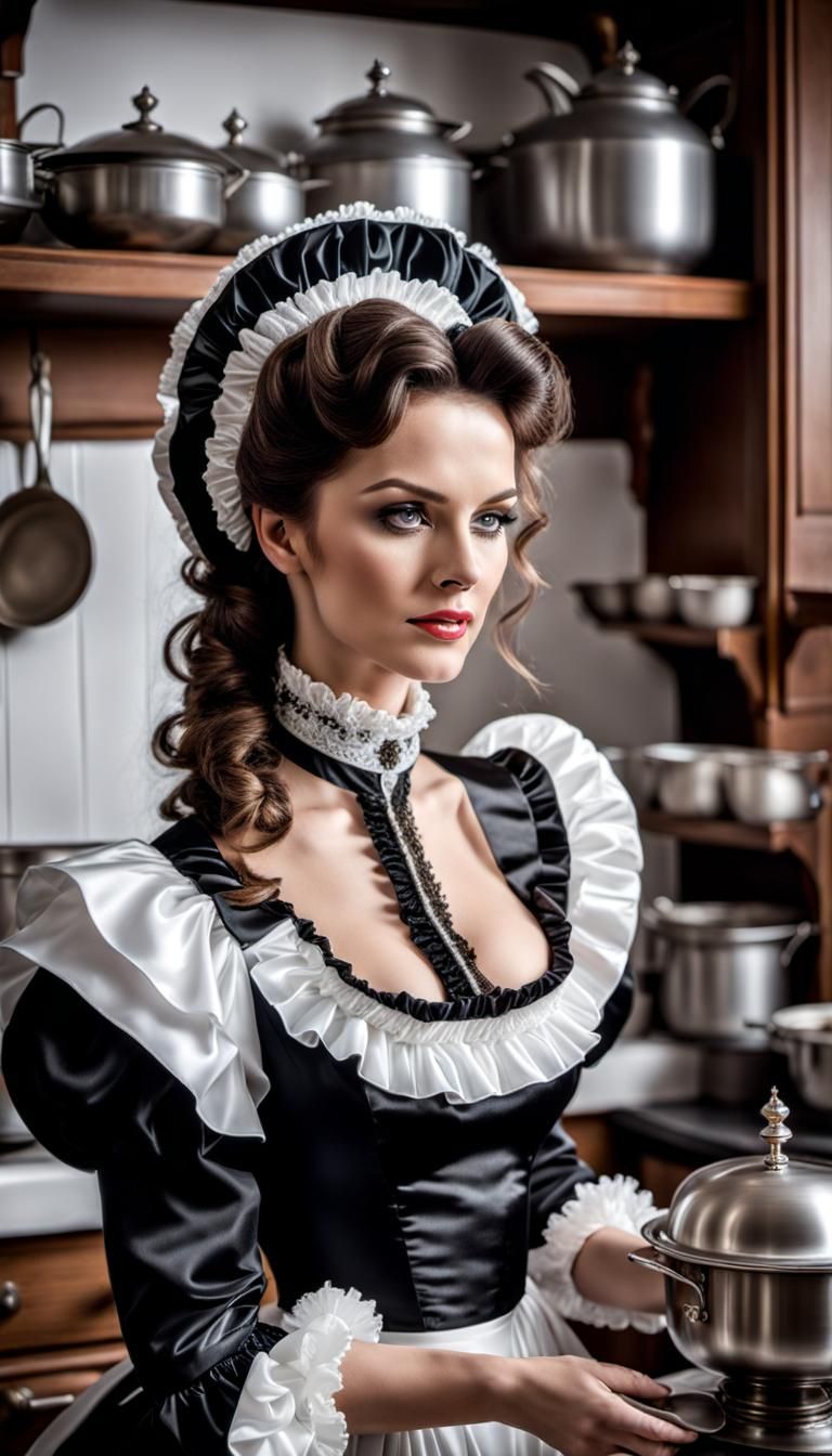 Faux Victorian maid - AI Generated Artwork - NightCafe Creator