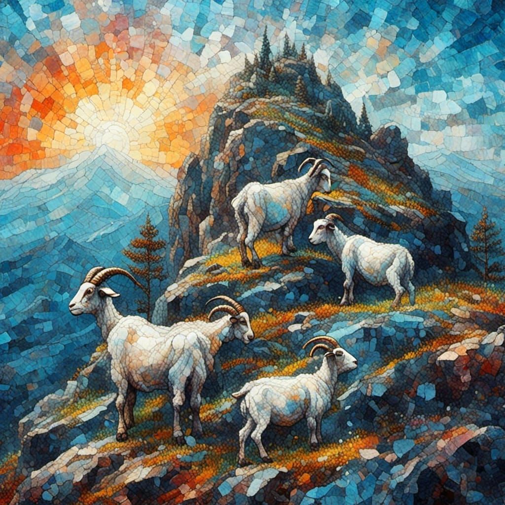 Goats - AI Generated Artwork - NightCafe Creator