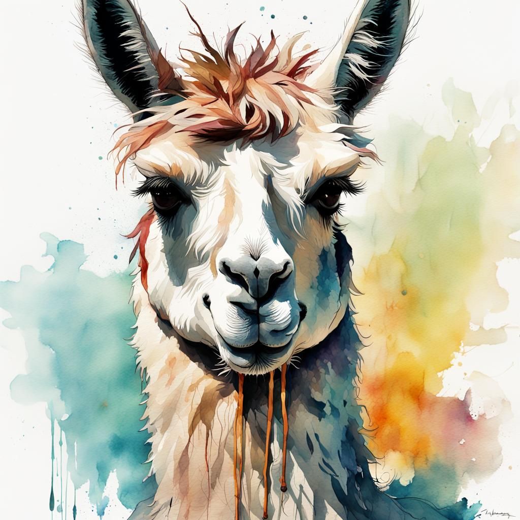 Llama Portrait - AI Generated Artwork - NightCafe Creator