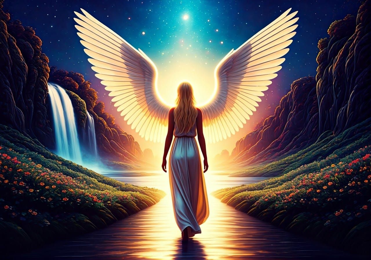 Ethereal Angelic Portrait in Tenebrism Style, 8K C... - AI Art