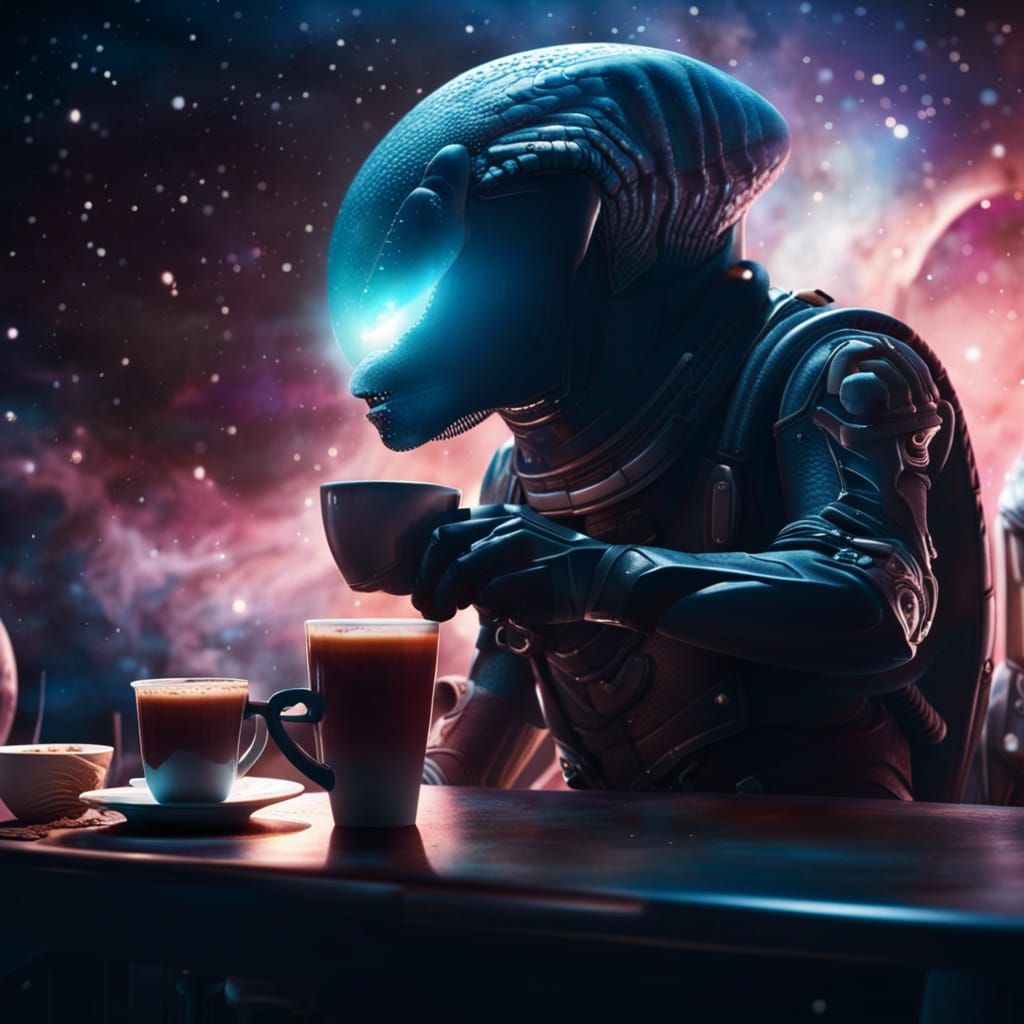 Mr Aurelius and his Coffee - AI Generated Artwork - NightCafe Creator