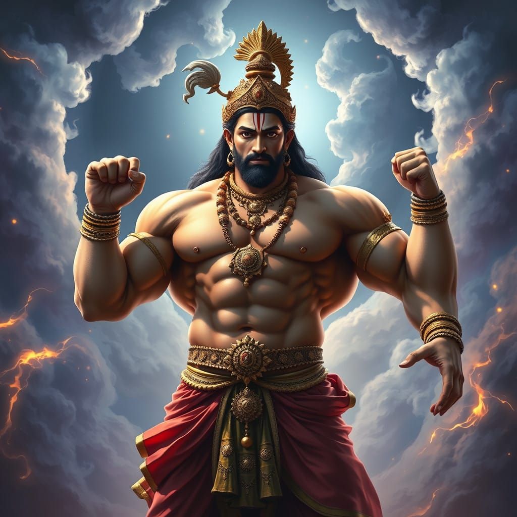 Cyberpunk-Style Lord Krishna as a Strongest Bodybu... - AI Art