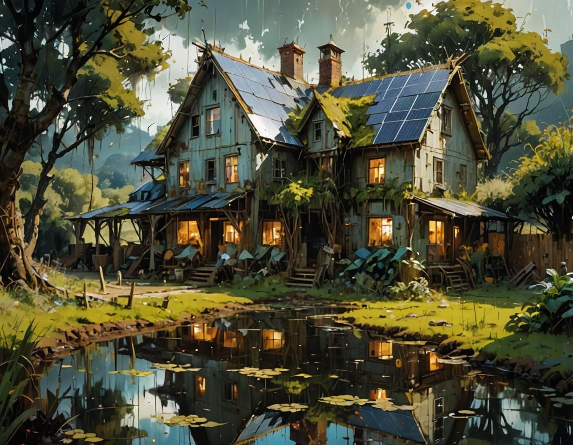 solarpunk home - AI Generated Artwork - NightCafe Creator