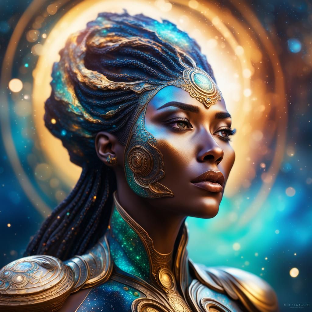 Gaia's Cosmic Infinity - AI Generated Artwork - NightCafe Creator