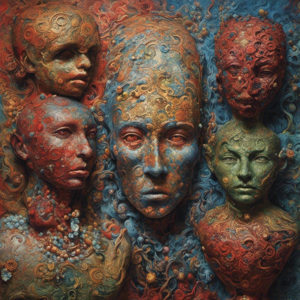 Porcelain Bust Photorealistic, Surrealist, Hyper-realism, Max Ernst ...