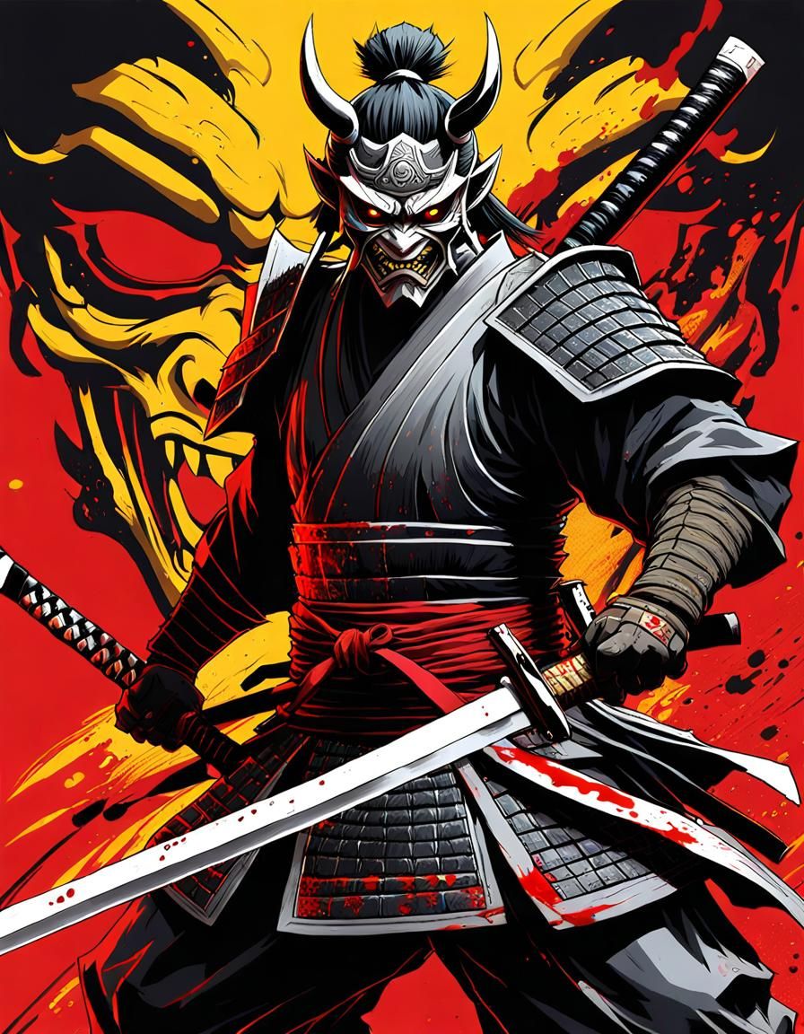 Oni Samurai - AI Generated Artwork - NightCafe Creator