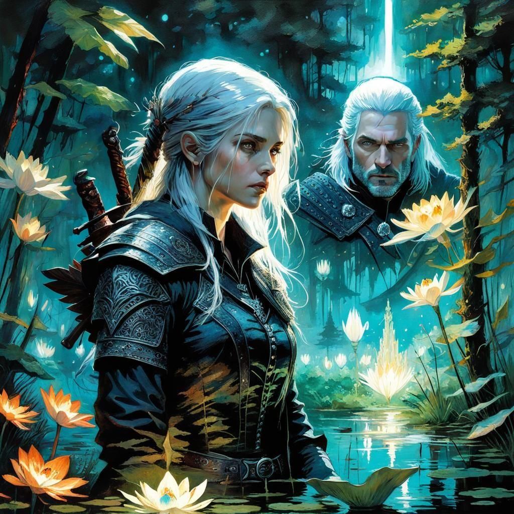 The Witcher - Geralt & Ciri - AI Generated Artwork - NightCafe Creator