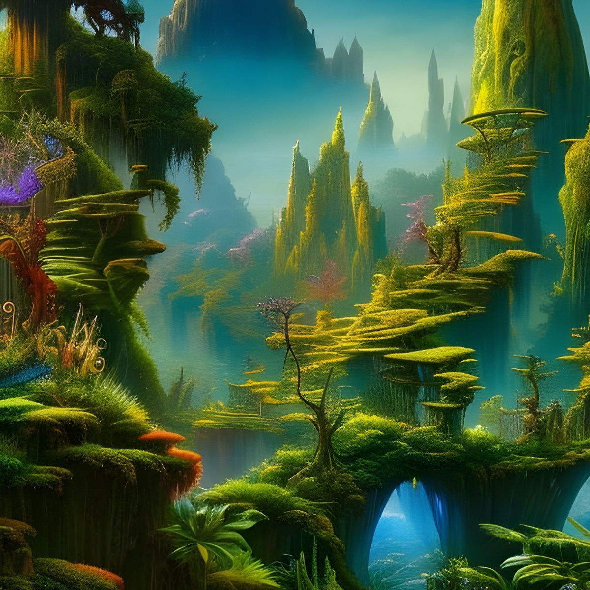 Fantasy Landscape - AI Generated Artwork - NightCafe Creator