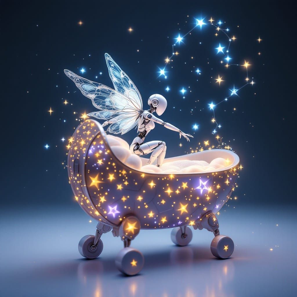 Constellation cradle - Robotic Fairy in Cosmic Cradle