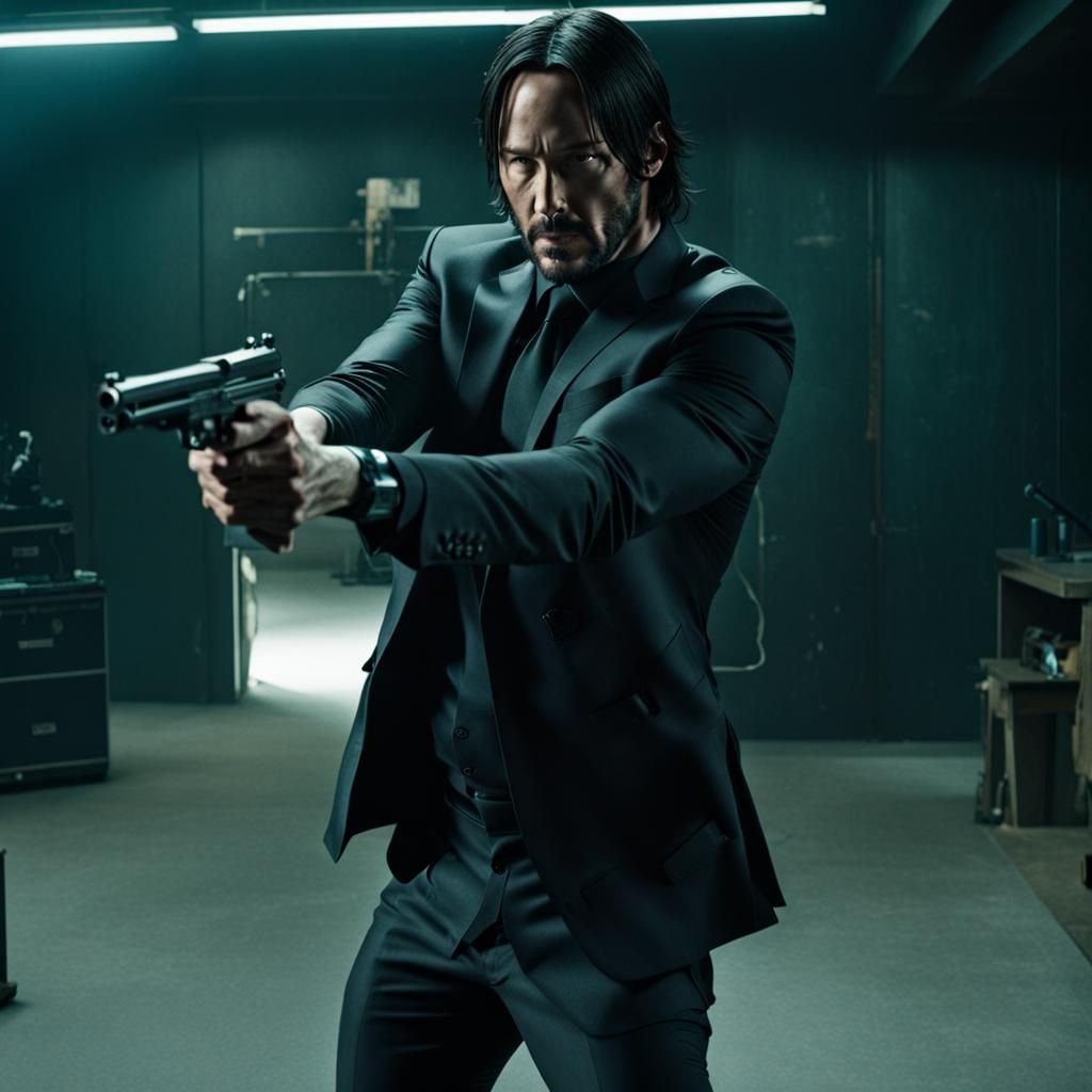 John Wick Shootout scene. - AI Generated Artwork - NightCafe Creator