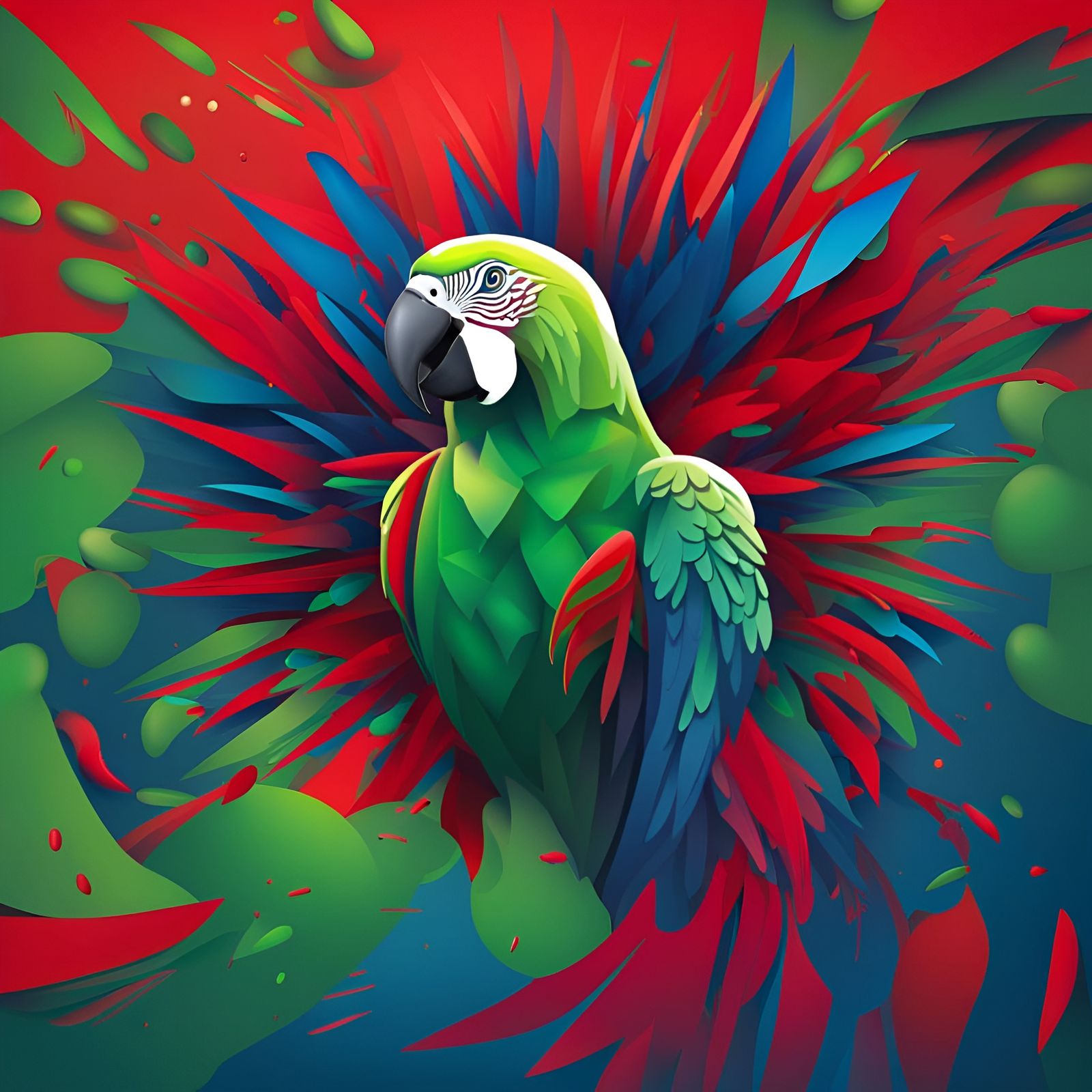RGB Parrot - AI Generated Artwork - NightCafe Creator