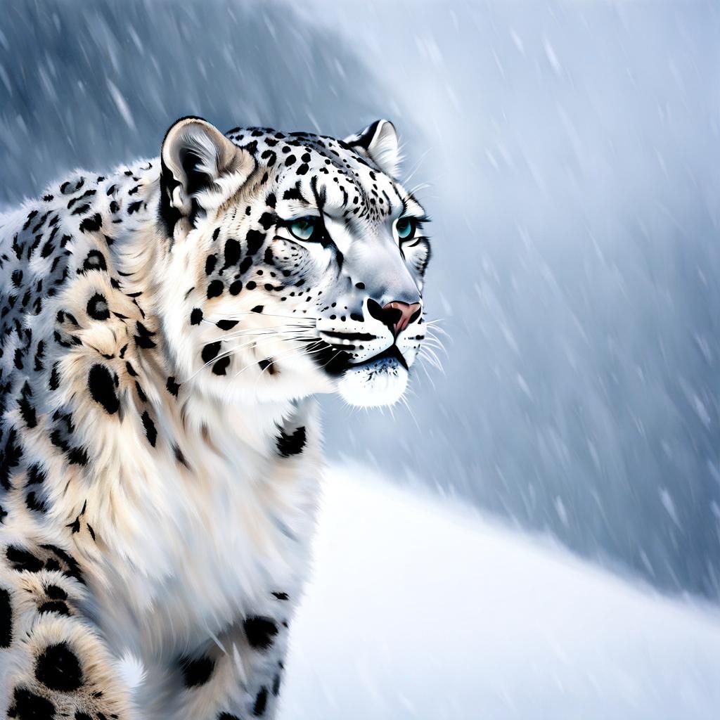 Snow leopard (1) - AI Generated Artwork - NightCafe Creator