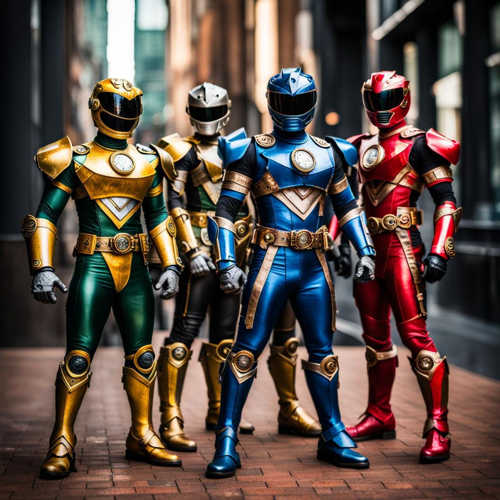 Steampunk Power Rangers - AI Generated Artwork - NightCafe Creator