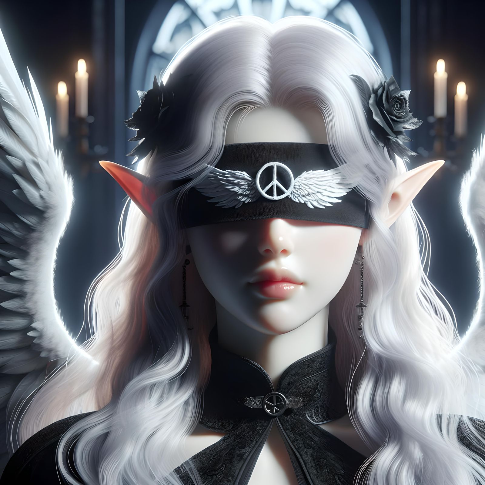 The Blind Angel of Peace - AI Generated Artwork - NightCafe Creator