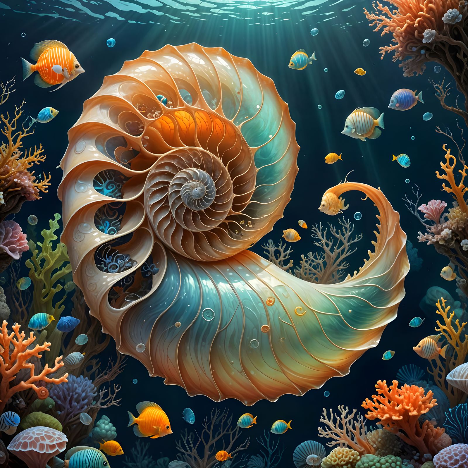 Chambered nautilus shell - Chambered nautilus shell