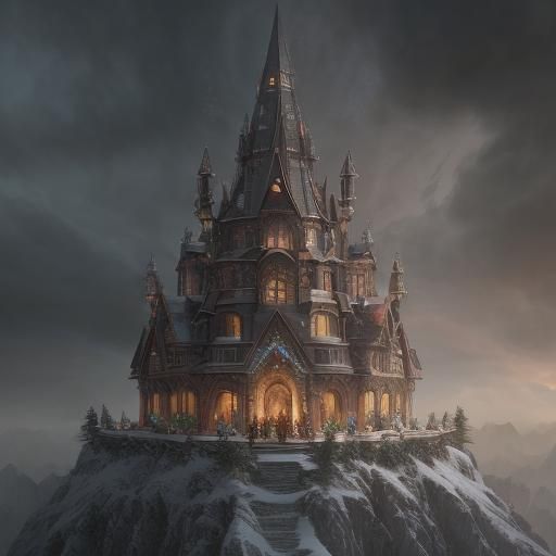 Elf Castle - AI Generated Artwork - NightCafe Creator