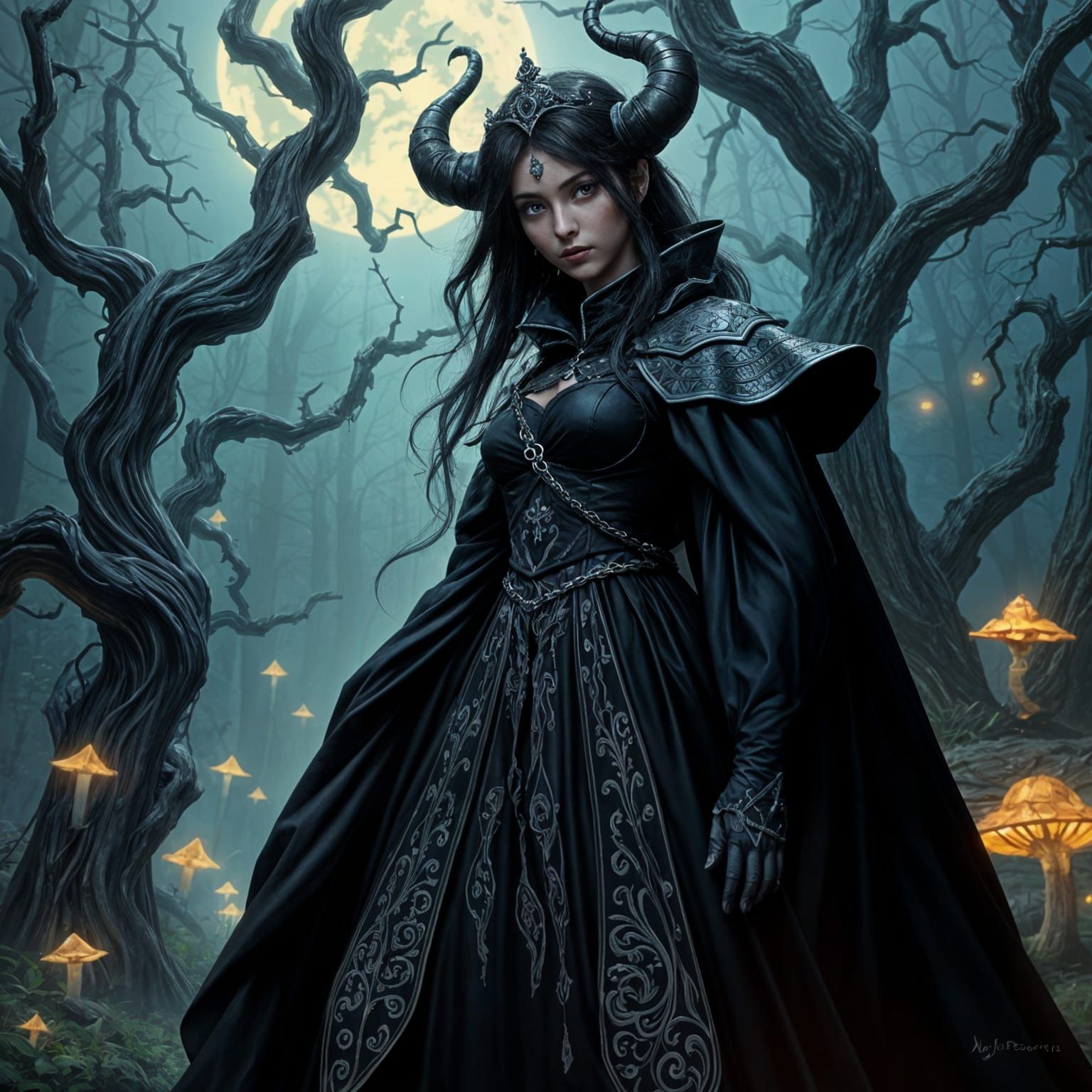 DARK MODE Princese Uguns - Dark Fantasy Princess in Dark Mod...