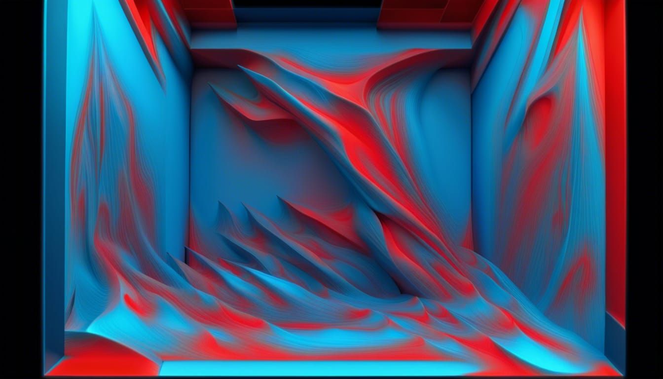 an anaglyph red blue 3D image!! - AI Generated Artwork - NightCafe Creator