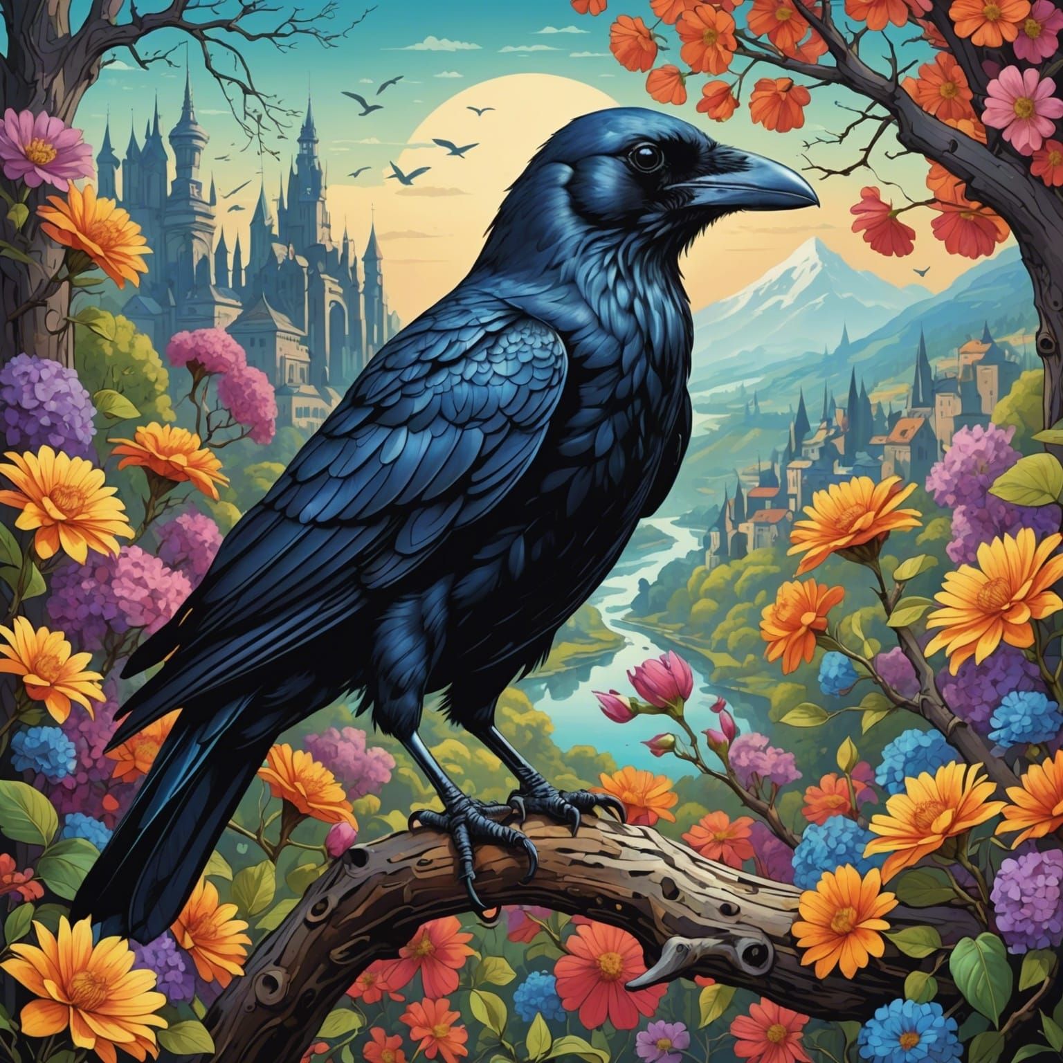 The crow - AI Generated Artwork - NightCafe Creator