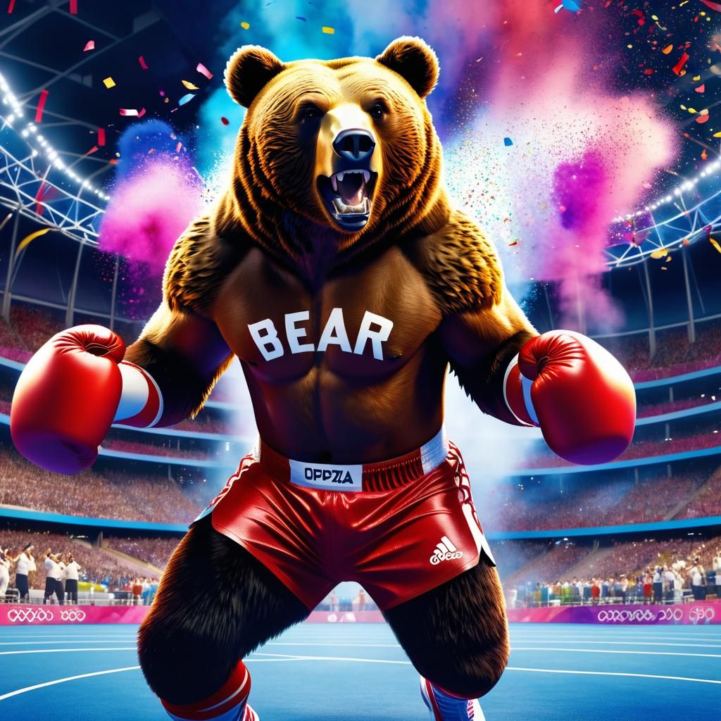 bear boxer - AI Generated Artwork - NightCafe Creator
